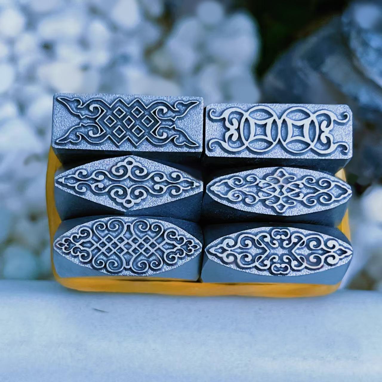 Boho Bohemian Flower Texture Steel Punches Jewelry Metal, Leather ...