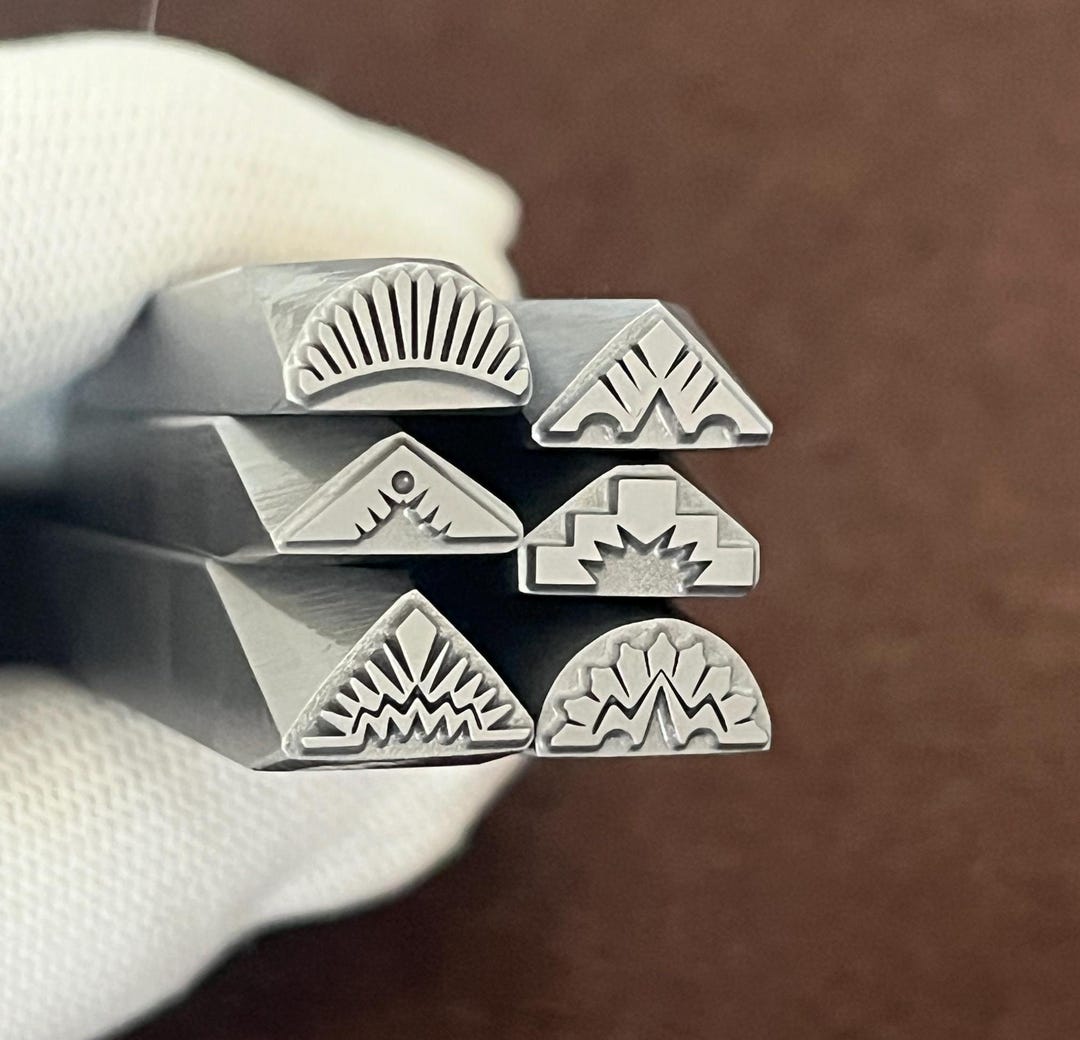 Iris/arrow/indian Inspired Triangle Steel Punches Jewelry Metal ...