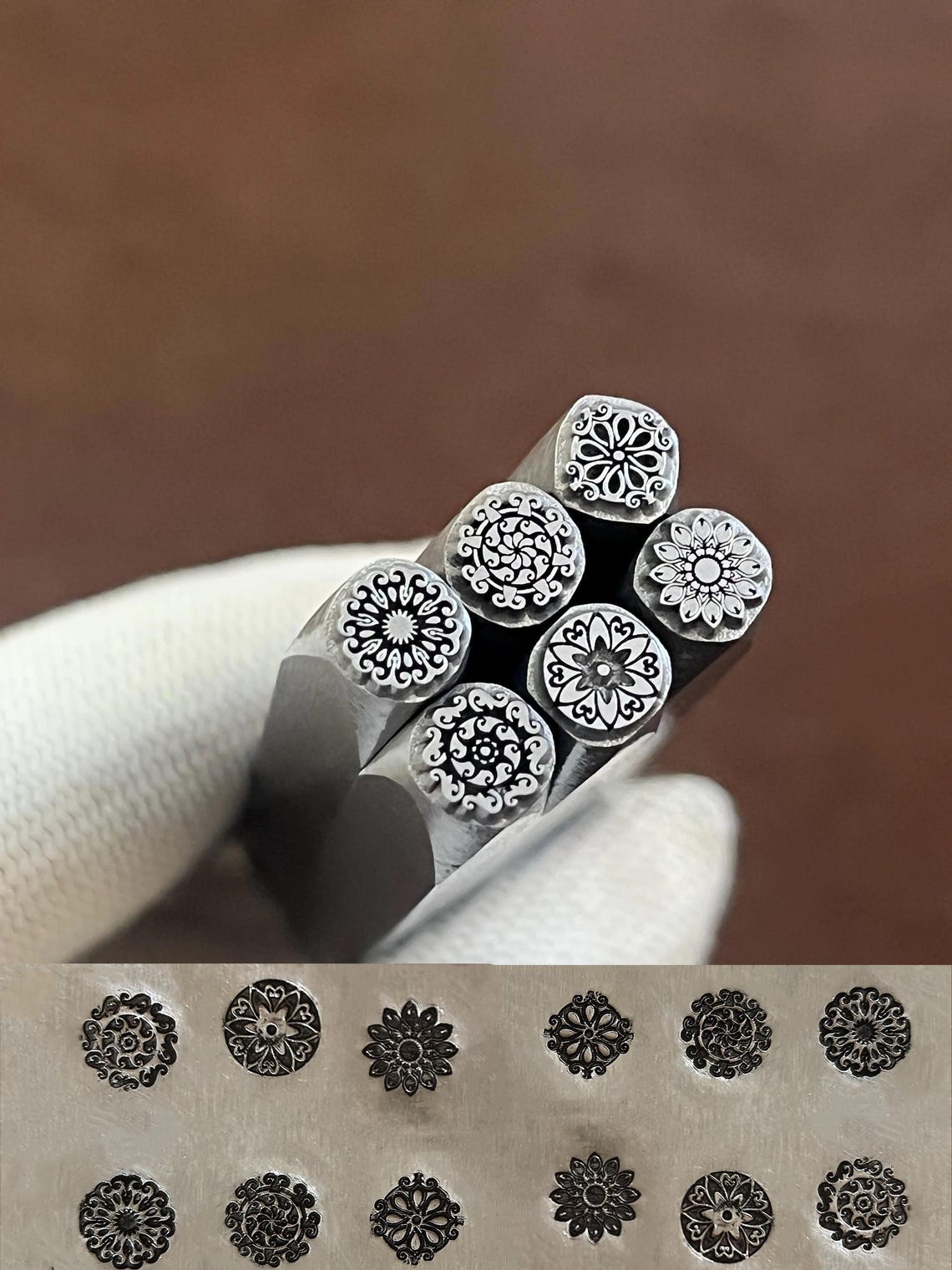 Boho Bohemian Flower Floral Steel Punches Jewelry Metal, Leather ...