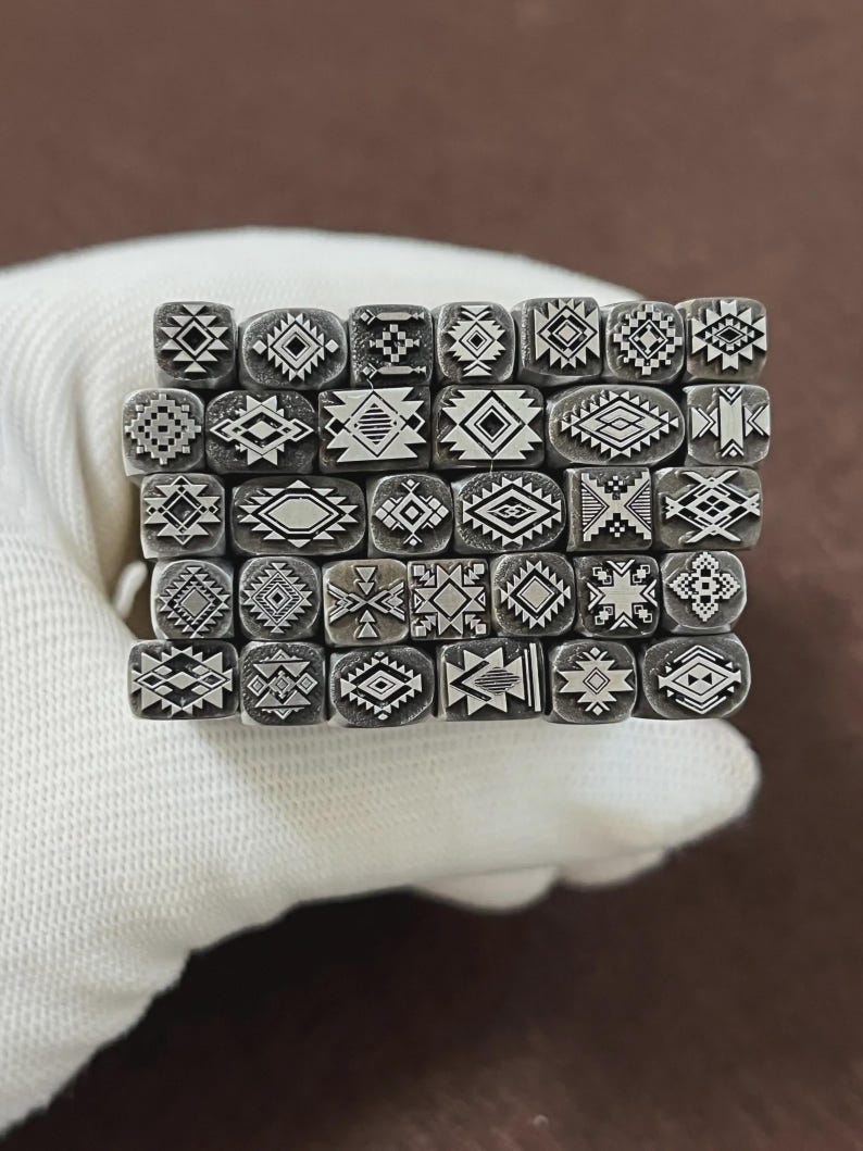 Iris/arrow/indian Inspired Triangle Steel Punches Jewelry Metal ...