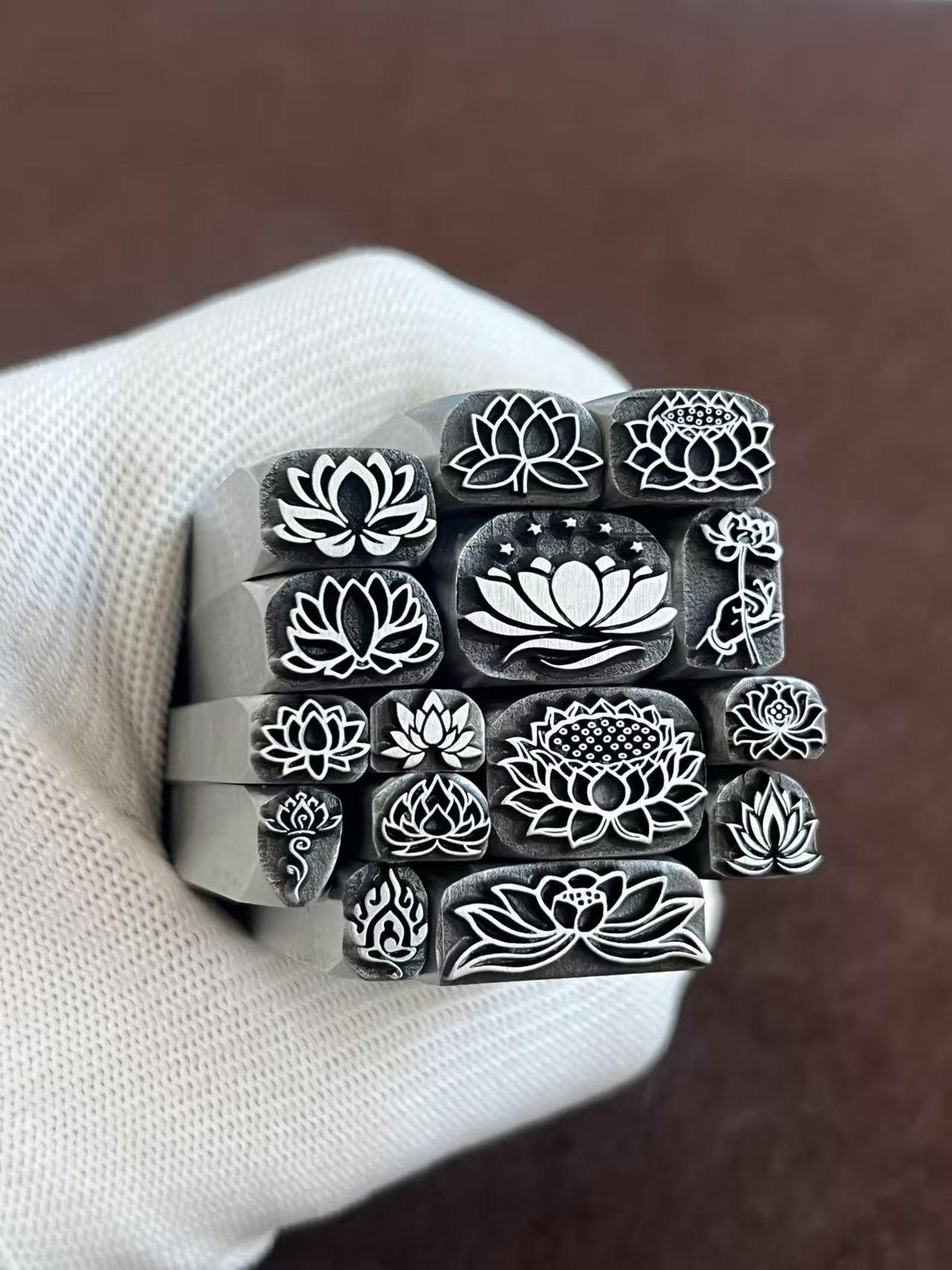 Lotus Flowers Steel Punches Jewelry Metal, Leather Stamping Tools ...
