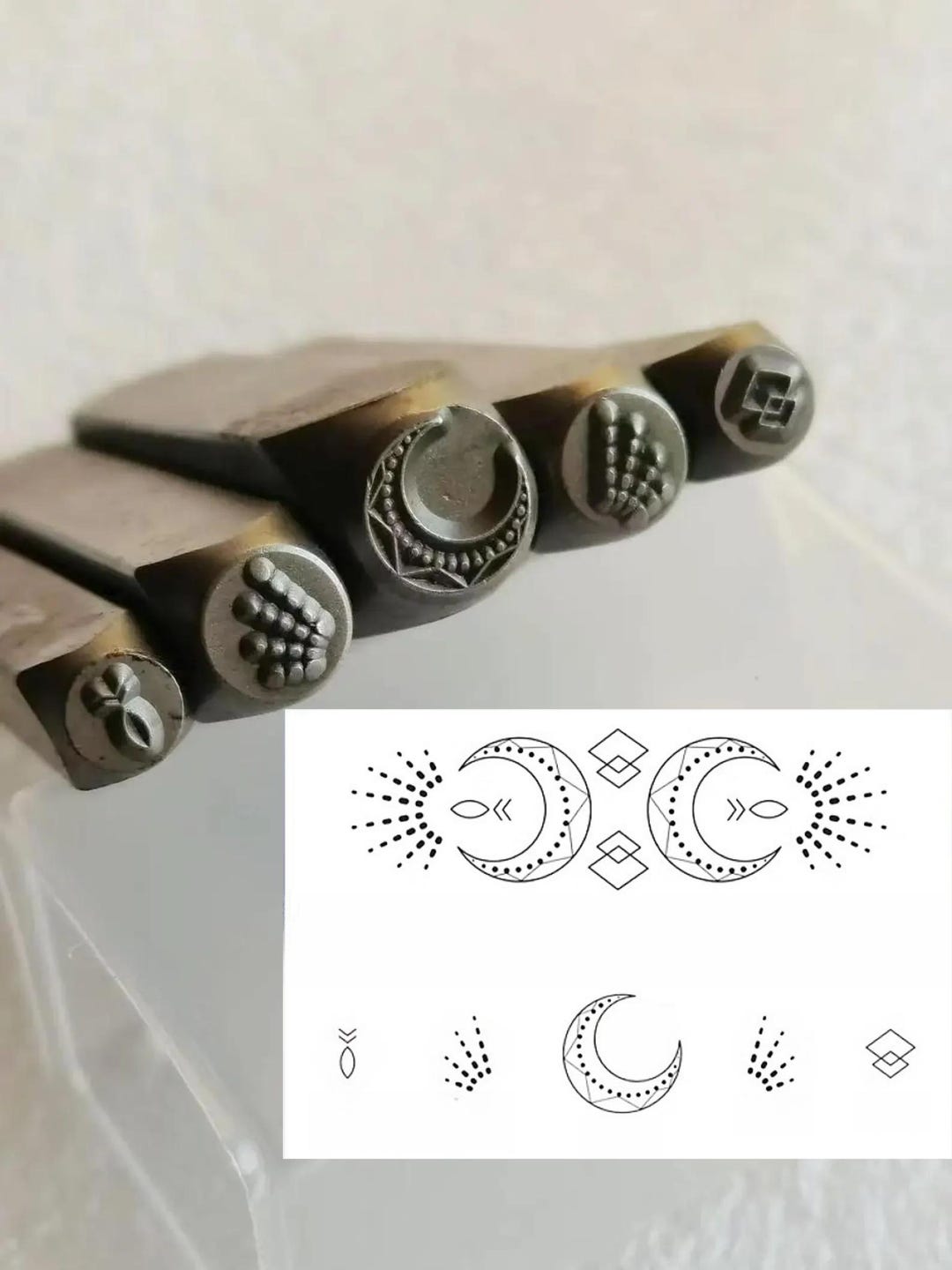 5 Pcs Lovely Cartoon Sunlight Sun Moon Diamond Punches Set Jewelry ...