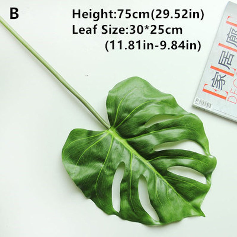 Real Touch Faux Artificial Monstera Leaf Fake Monstera Leaf - Etsy