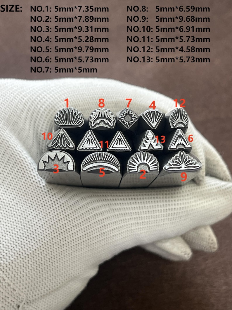 Iris/arrow/indian Inspired Triangle Steel Punches Jewelry Metal ...