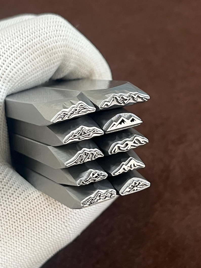 Mountains Texture Steel Punches Jewelry Metal, Leather Stamping Tools ...