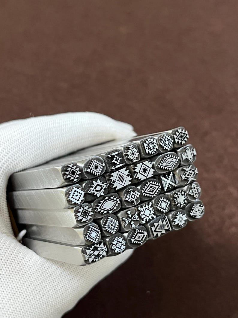 Iris/arrow/indian Inspired Triangle Steel Punches Jewelry Metal ...