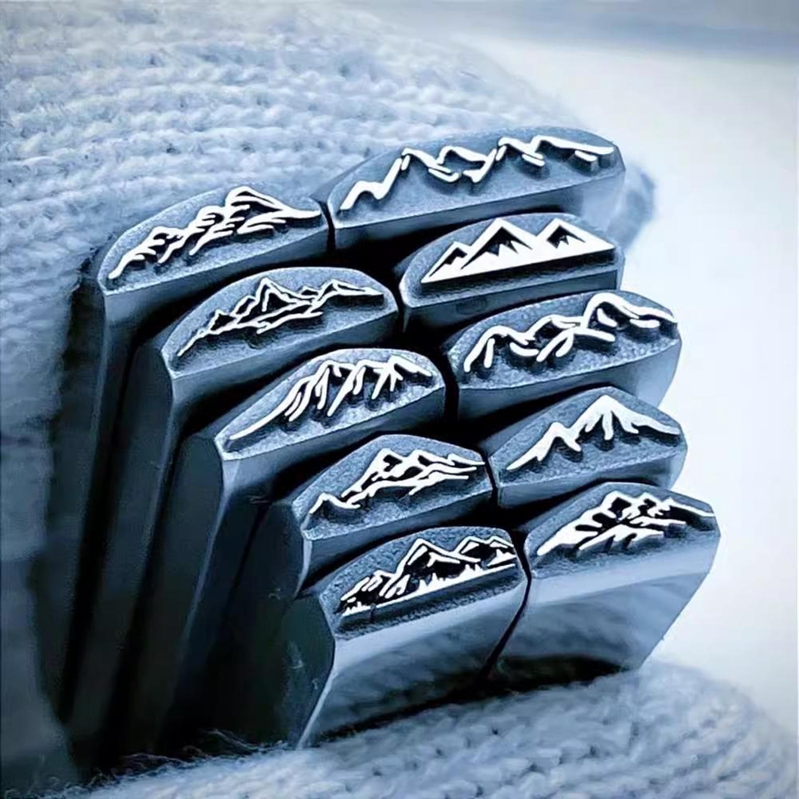 Mountains Texture Steel Punches Jewelry Metal, Leather Stamping Tools ...