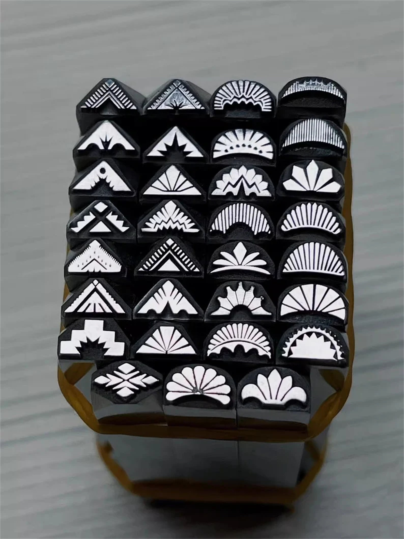 Iris/arrow/indian Inspired Triangle Steel Punches Jewelry Metal ...