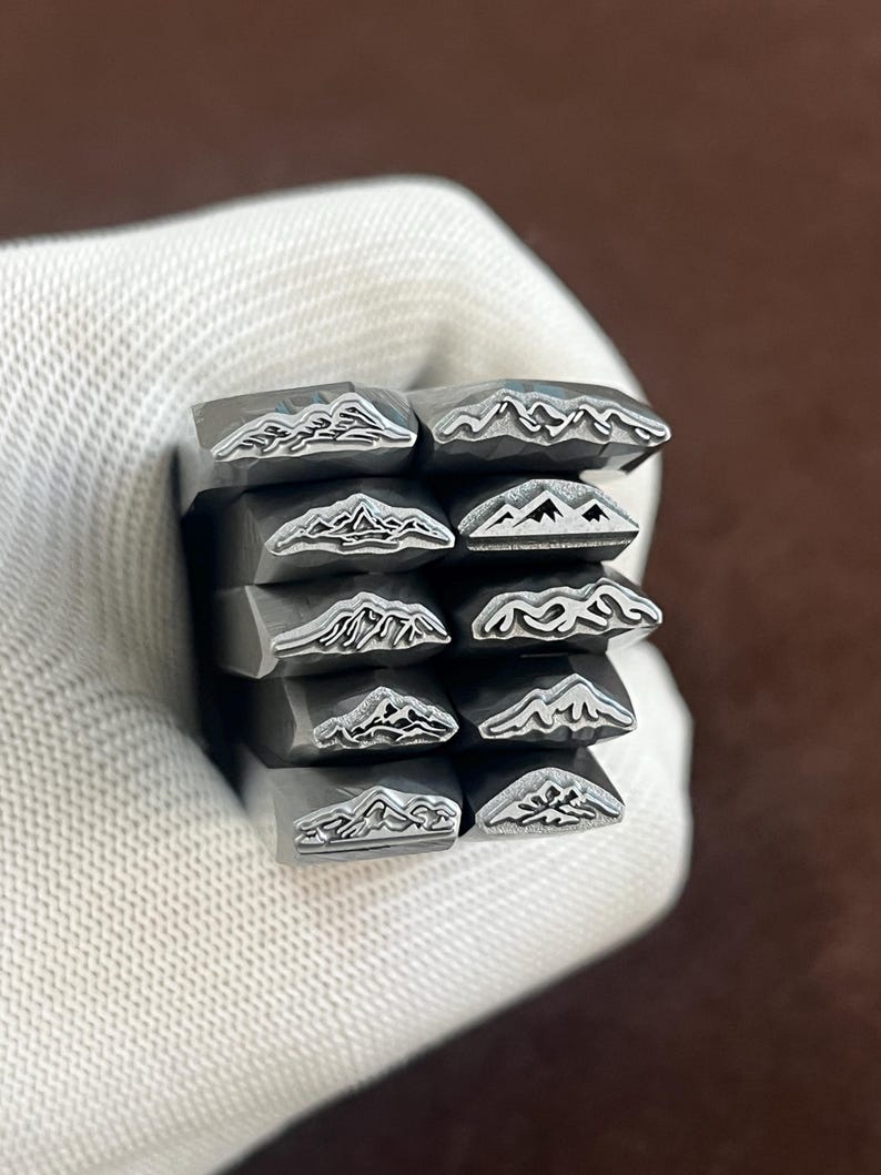 Mountains Texture Steel Punches Jewelry Metal, Leather Stamping Tools ...