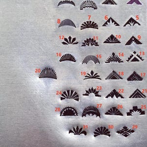 Iris/arrow/indian Inspired Triangle Steel Punches Jewelry Metal ...