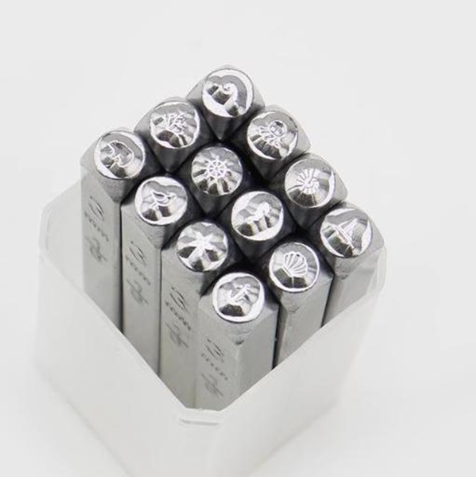 12 Pcs 3mm Marine Series Punches Set Jewelry Metal, Leather Stamping ...