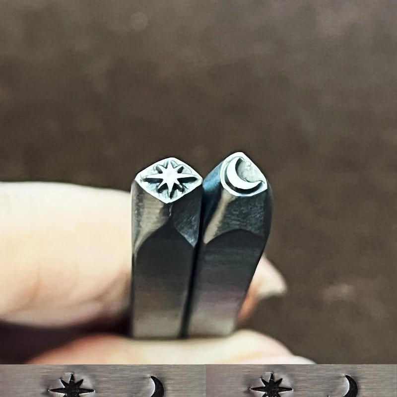 Metal Jewelry Stamp Moon - Etsy
