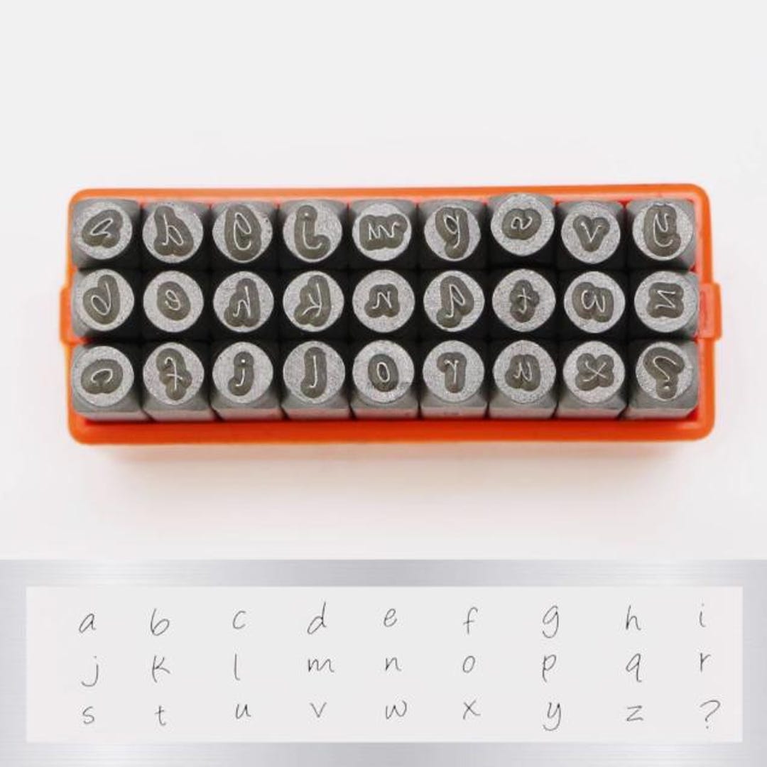 27 Pcs 3mm English Characters Set Jewelry Metal, Leather Stamping Tool ...