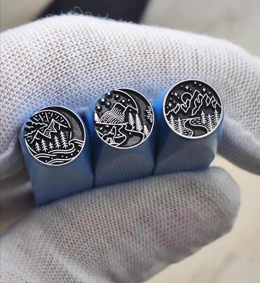 Mountains/river/star/tree Steel Punches Jewelry Metal, Leather Stamping ...