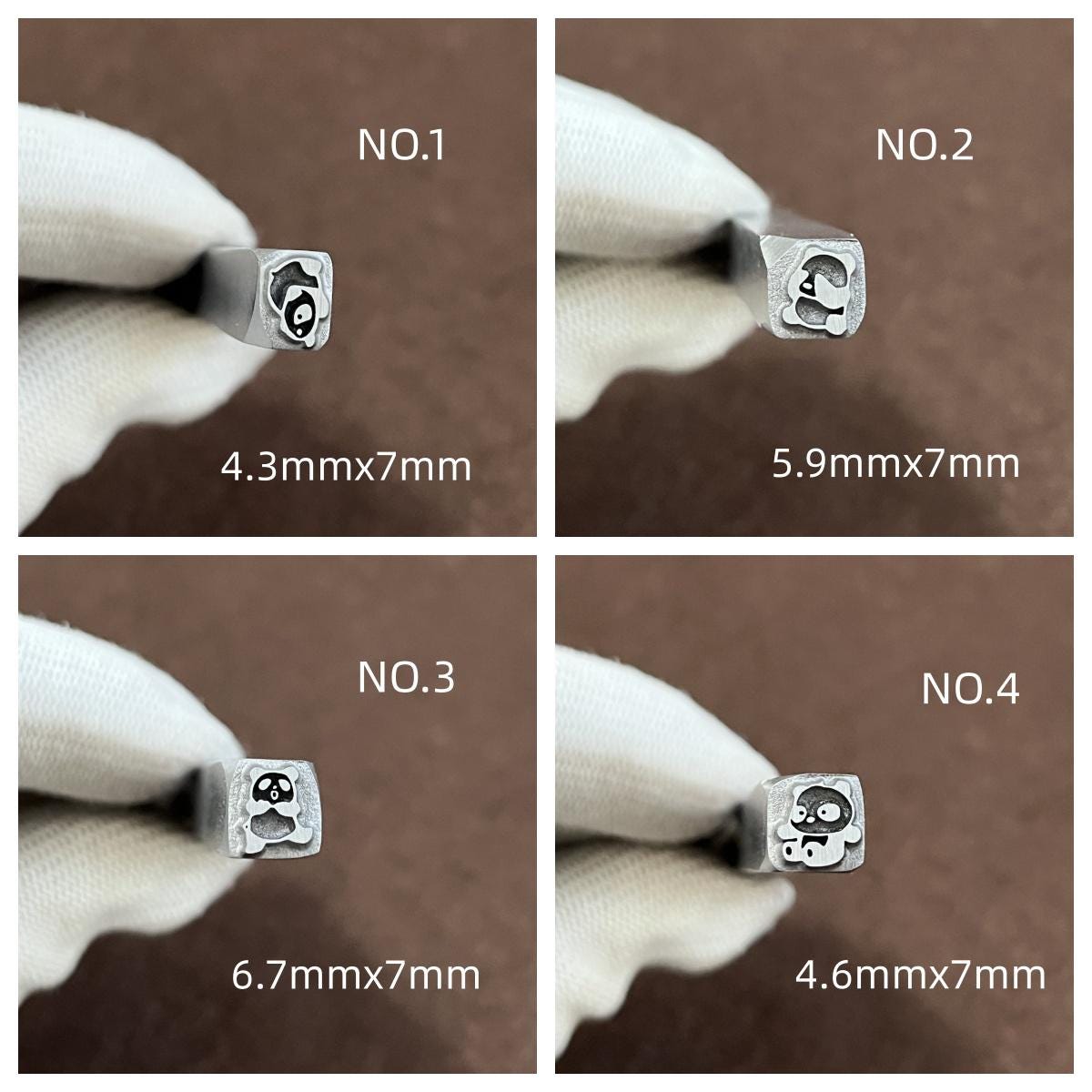 Panda Animals Cartoon Texture Steel Punches Jewelry Metal, Leather ...