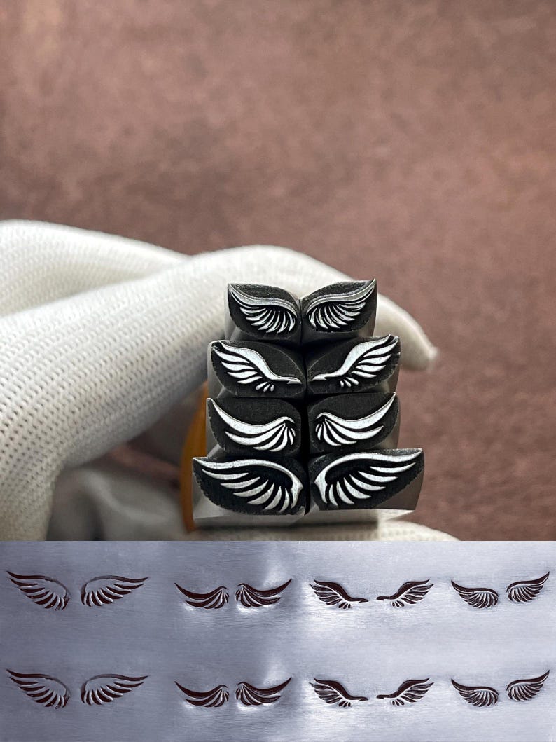 Wings Steel Punches Jewelry Metal, Leather Stamping Tools Bracelet DIY ...