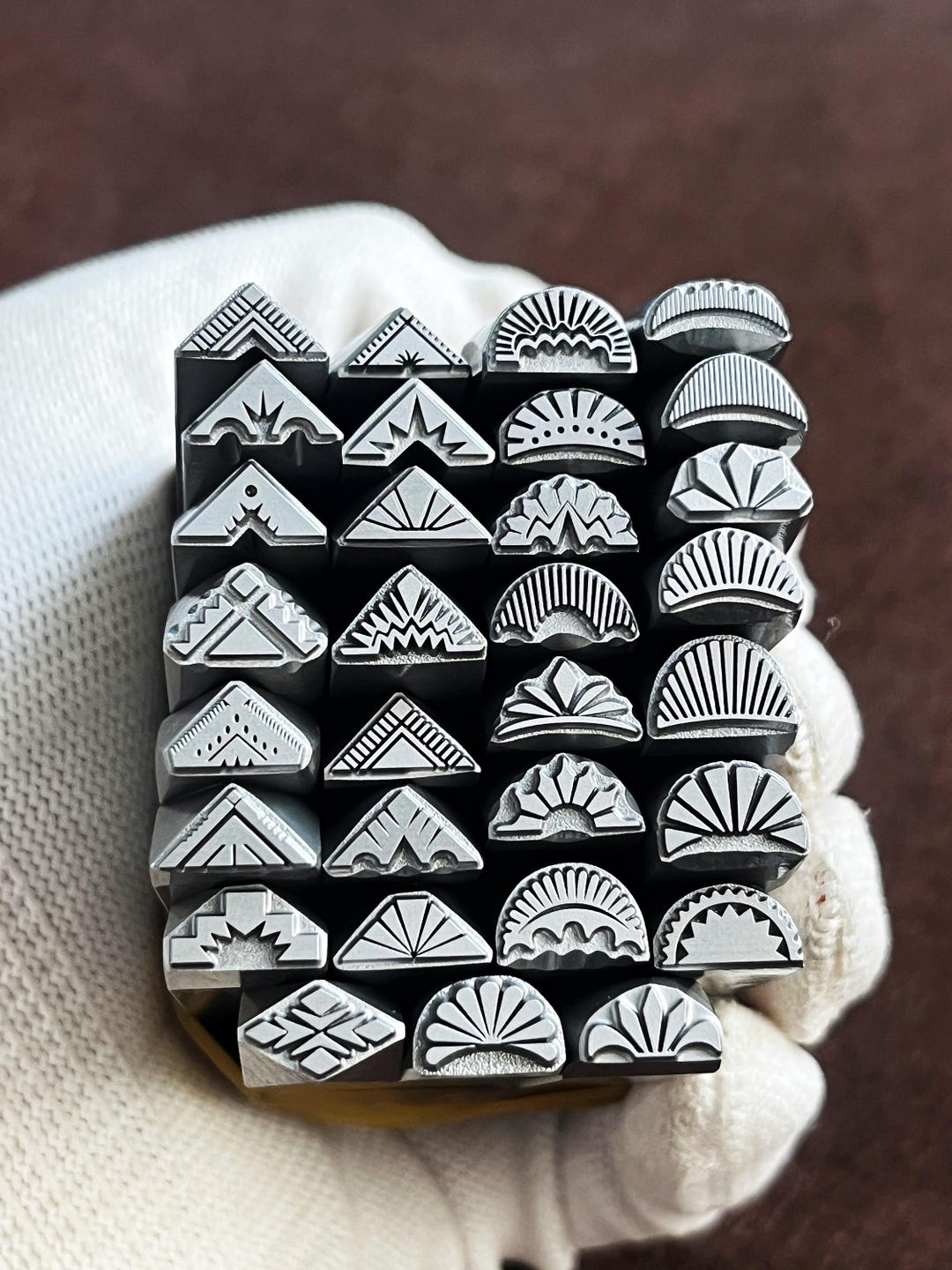 Iris/arrow/indian Inspired Triangle Steel Punches Jewelry Metal ...