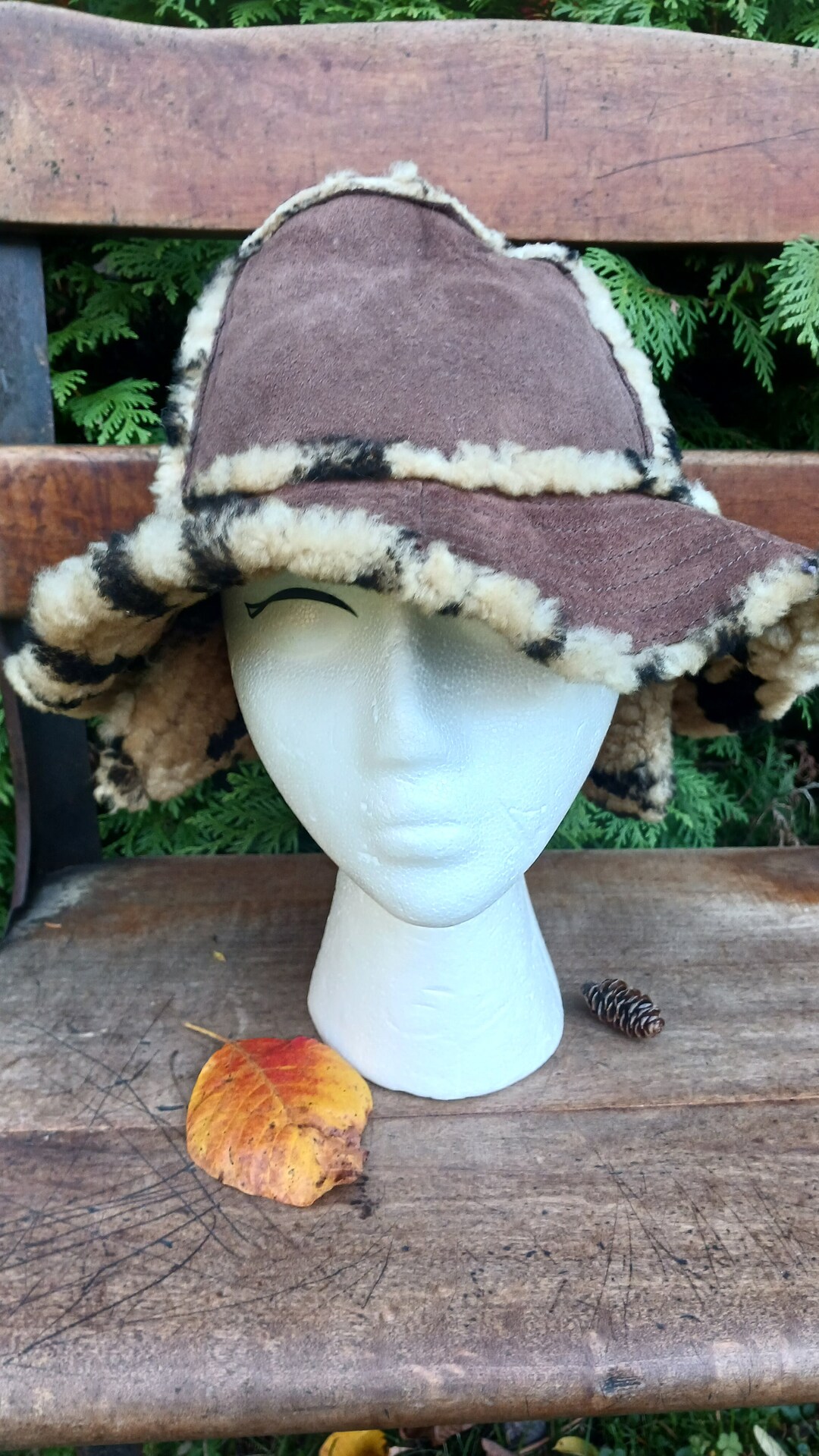 Genuine Sheep Skin Hat With Ear Flaps - Etsy