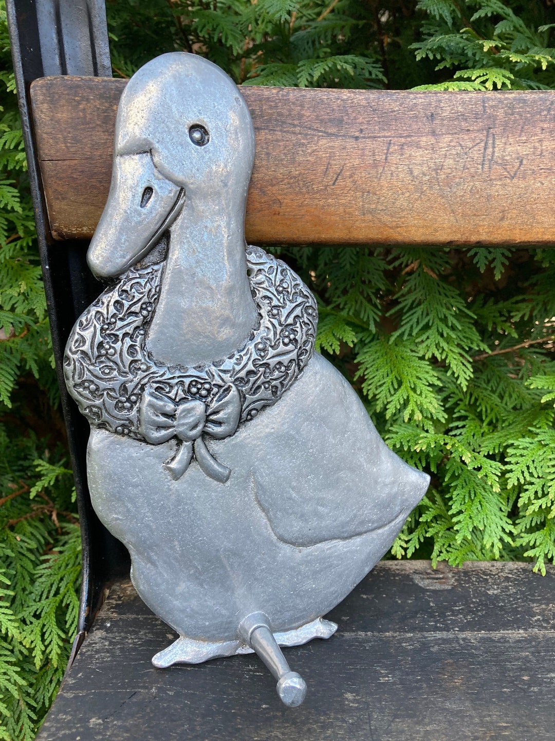 Carson Pewter Duck Wreath Hanger - Etsy