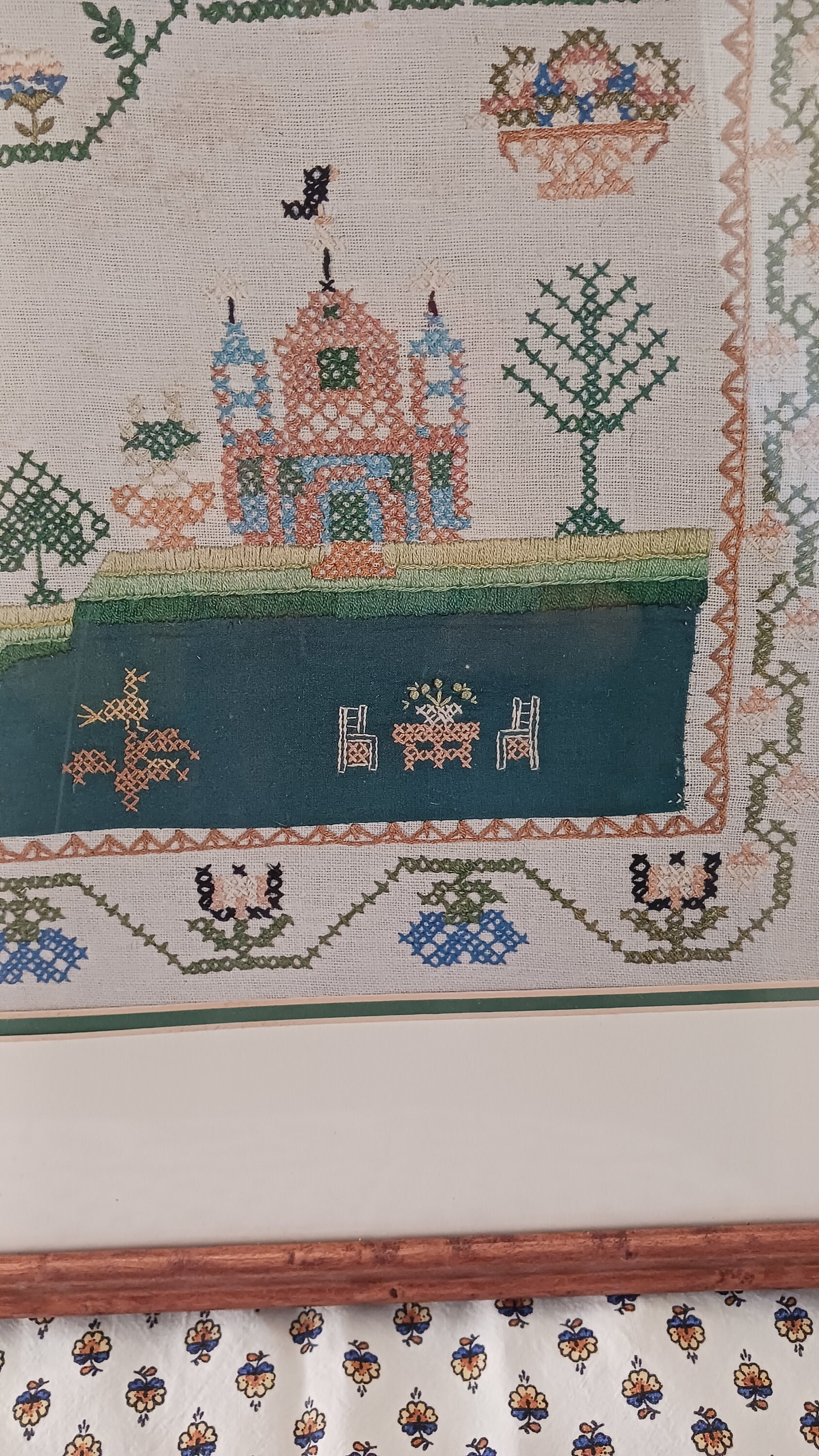 Antique 16x22 1920 Framed SAMPLER - Etsy