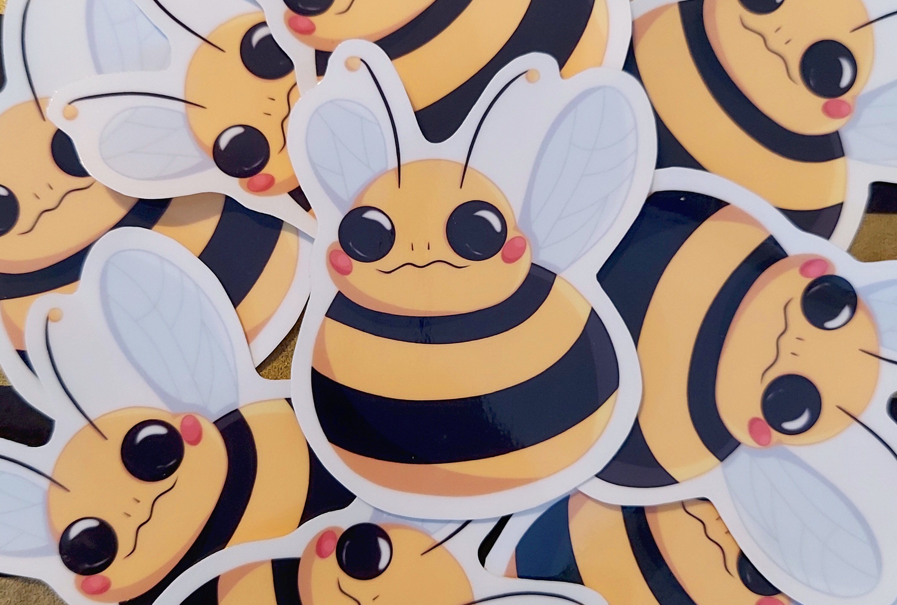 Fat Little Bee - Water-resistant Vinyl Stickers - Etsy