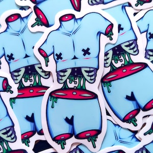 Candy Gore sour Body Horror Water-resistant Vinyl Stickers - Etsy