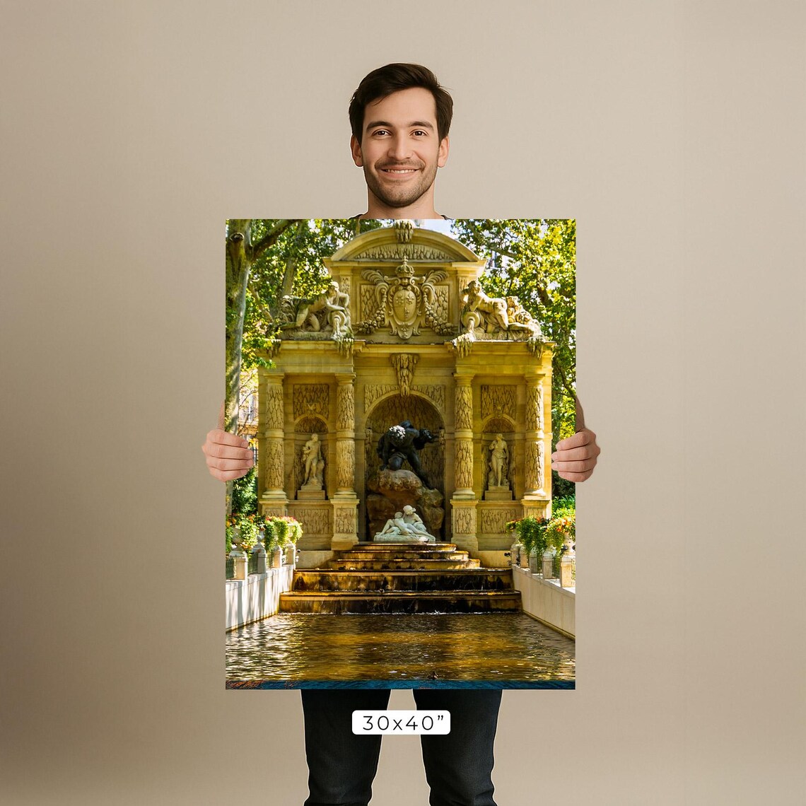 Medici Fountain Paris Print: Luxembourg Gardens Wall Art - Etsy