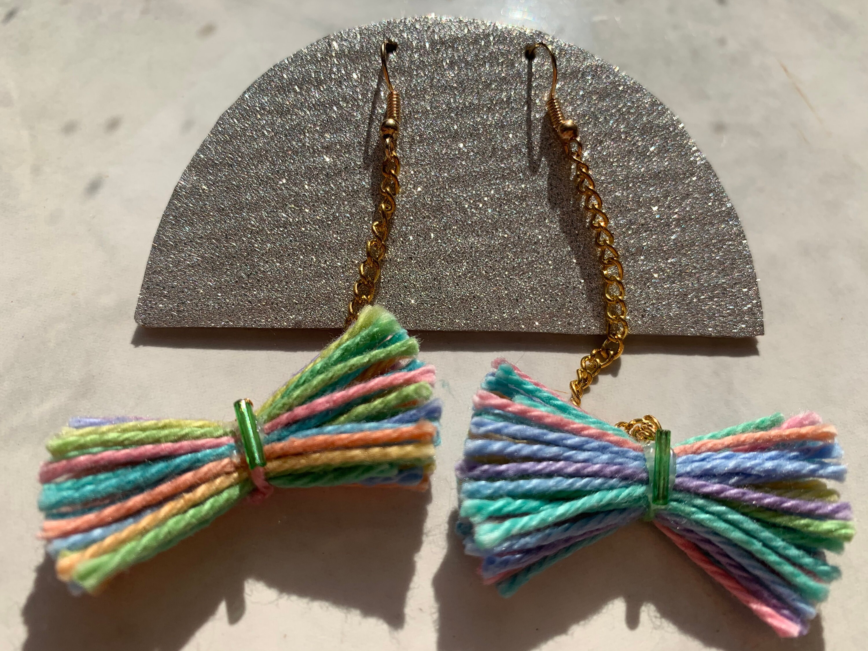 Tassel Earrings Cute Rainbow Tassel Earrings Boho Groovy Jewelry Spring ...