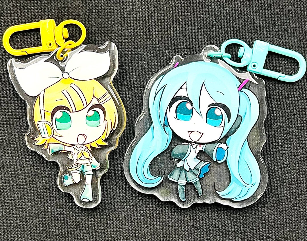 Vocaloid Glitter Epoxy Keychain - Etsy