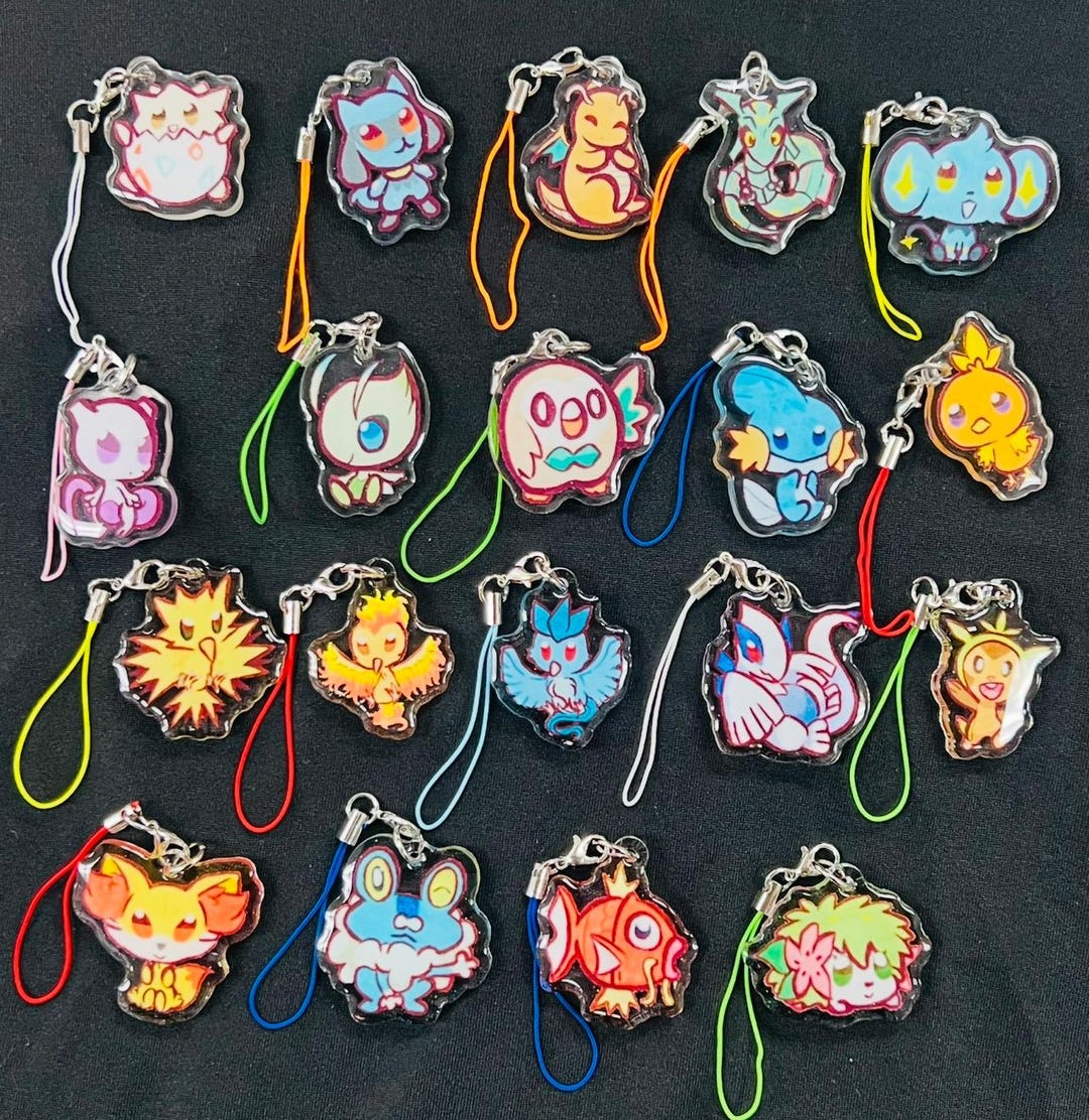 Poké Charms VOL.2 - Epoxy Glitter Charms! Acrylic Charm Accessory - Etsy