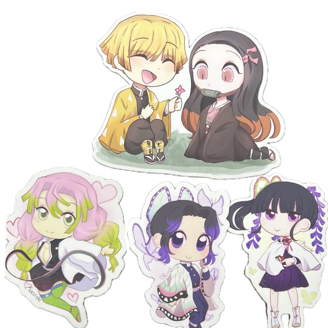 Anime Demon Chibi Characters - Vinyl Sticker - Etsy