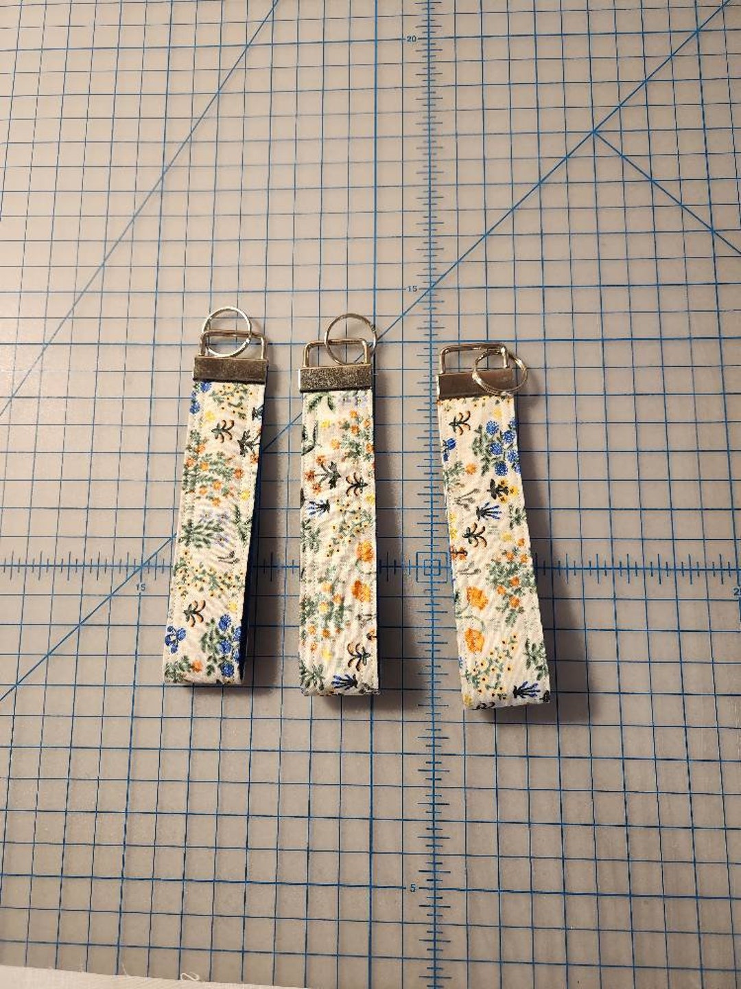 Beautiful Key Chains Made With Rifle Paper Co. Fabric. the Lining is a ...