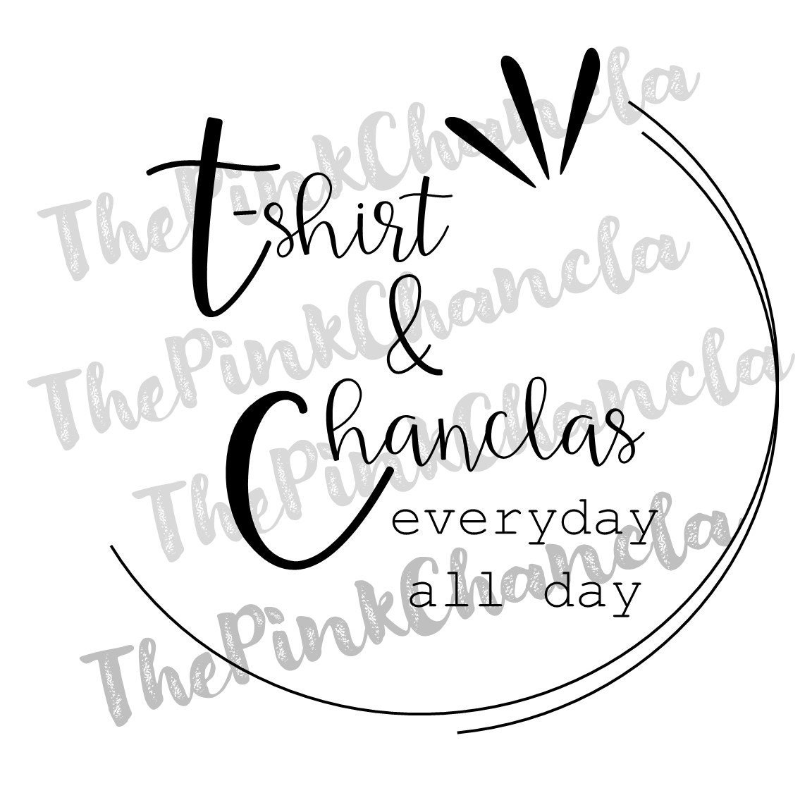 T-shirt & Chancla SVG, PNG, JPEG Downloadable File - Etsy