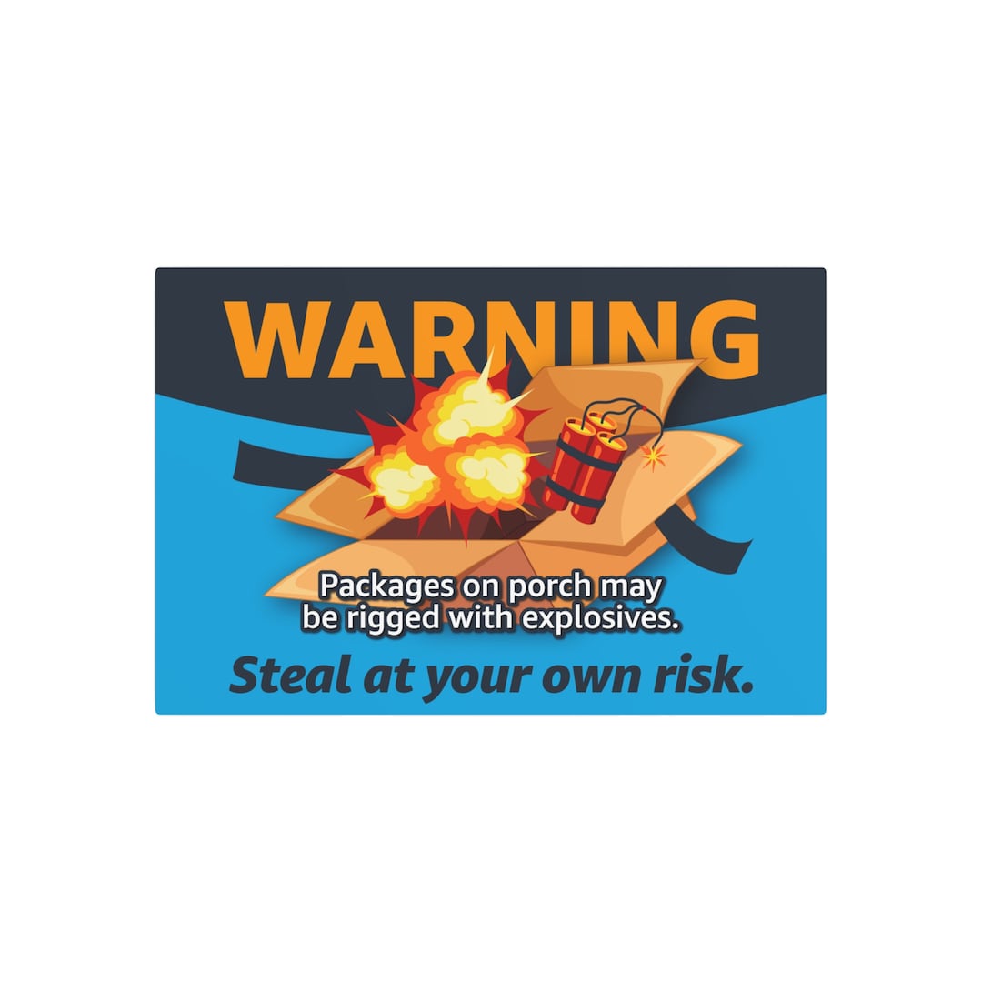 Amazon Package Theft Warning Metal Art Sign - Etsy