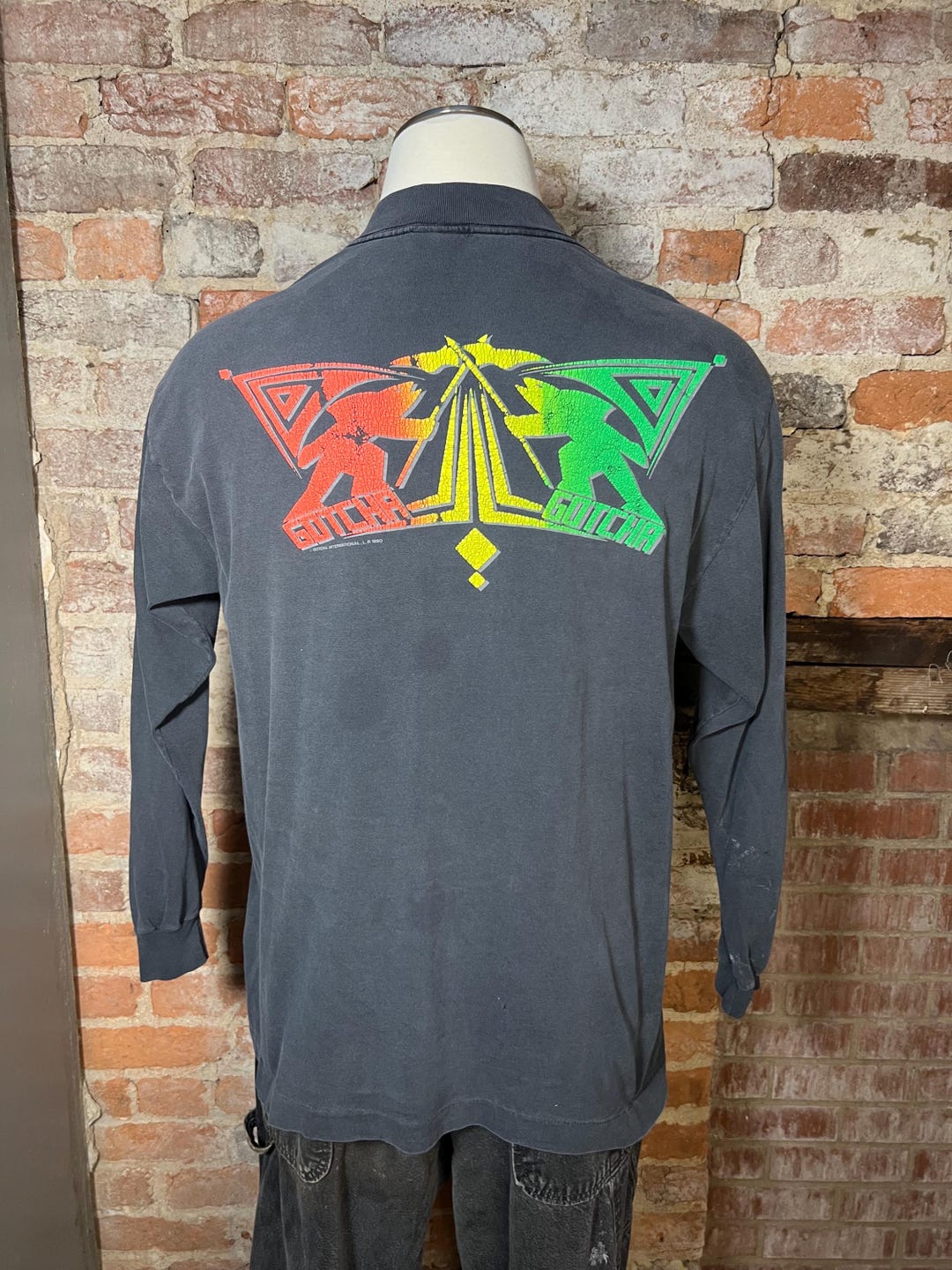 80s/90s Gotcha Long Sleeve (XL) Single Stitch - Etsy