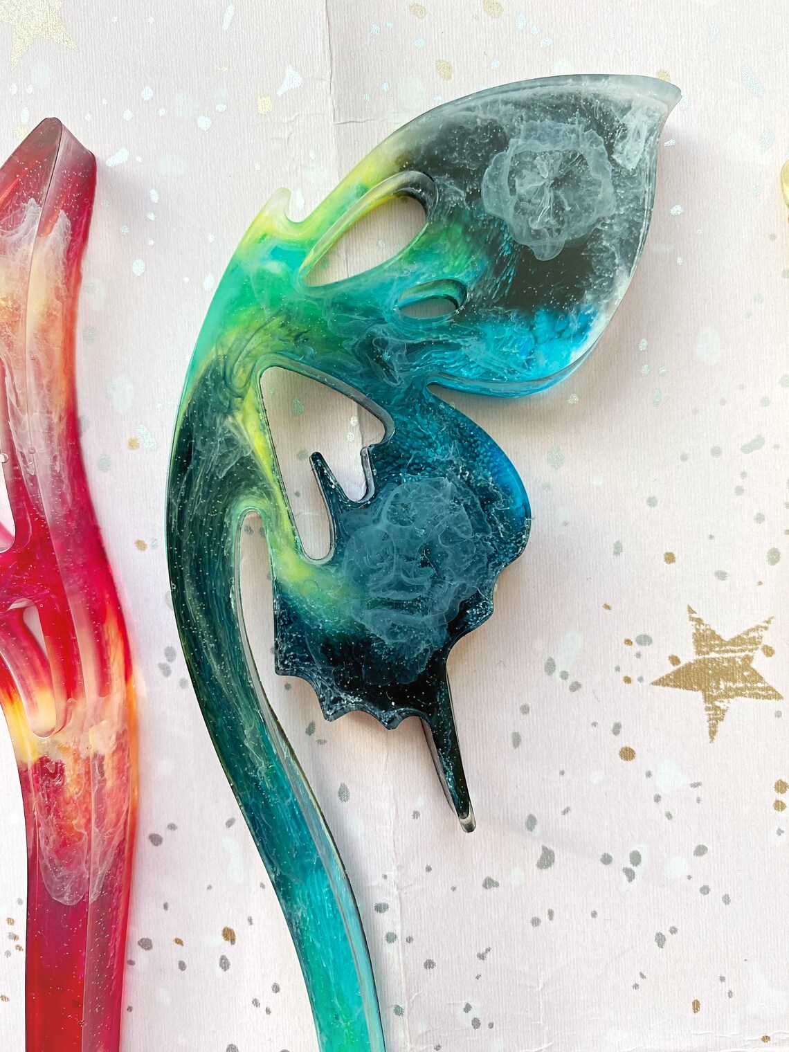 Resin Hair Pins Handmade Hair Sticks Hair Accessories - Etsy UK