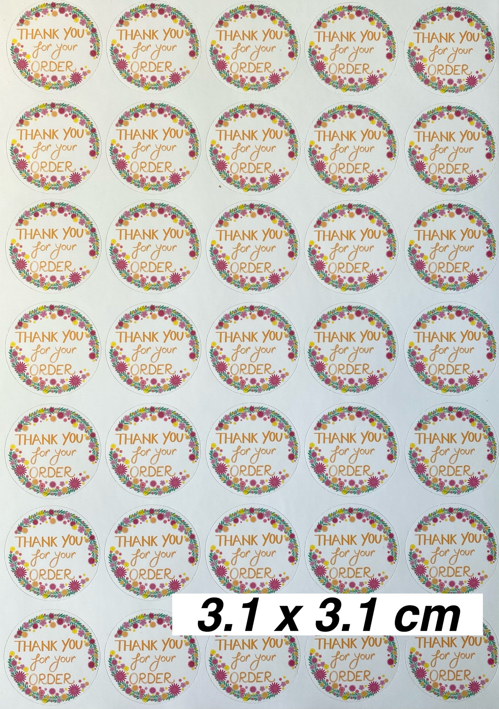 Thank You Stickers, Envelope Stickers, Packaging Stickers, Thank You ...