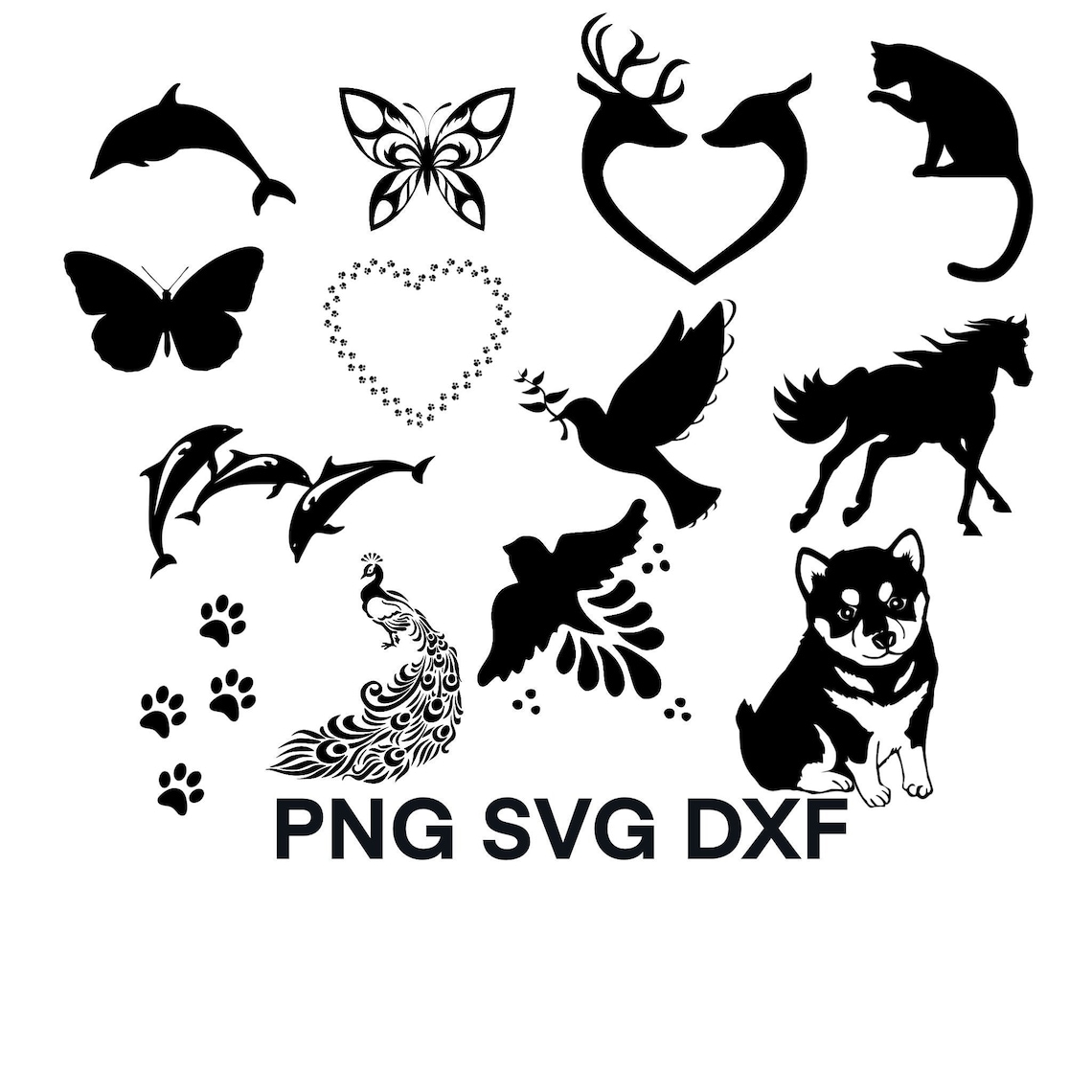 Animal SVG Bundle Files, Animal Cut File Clipart, Cricut Files, Animals ...