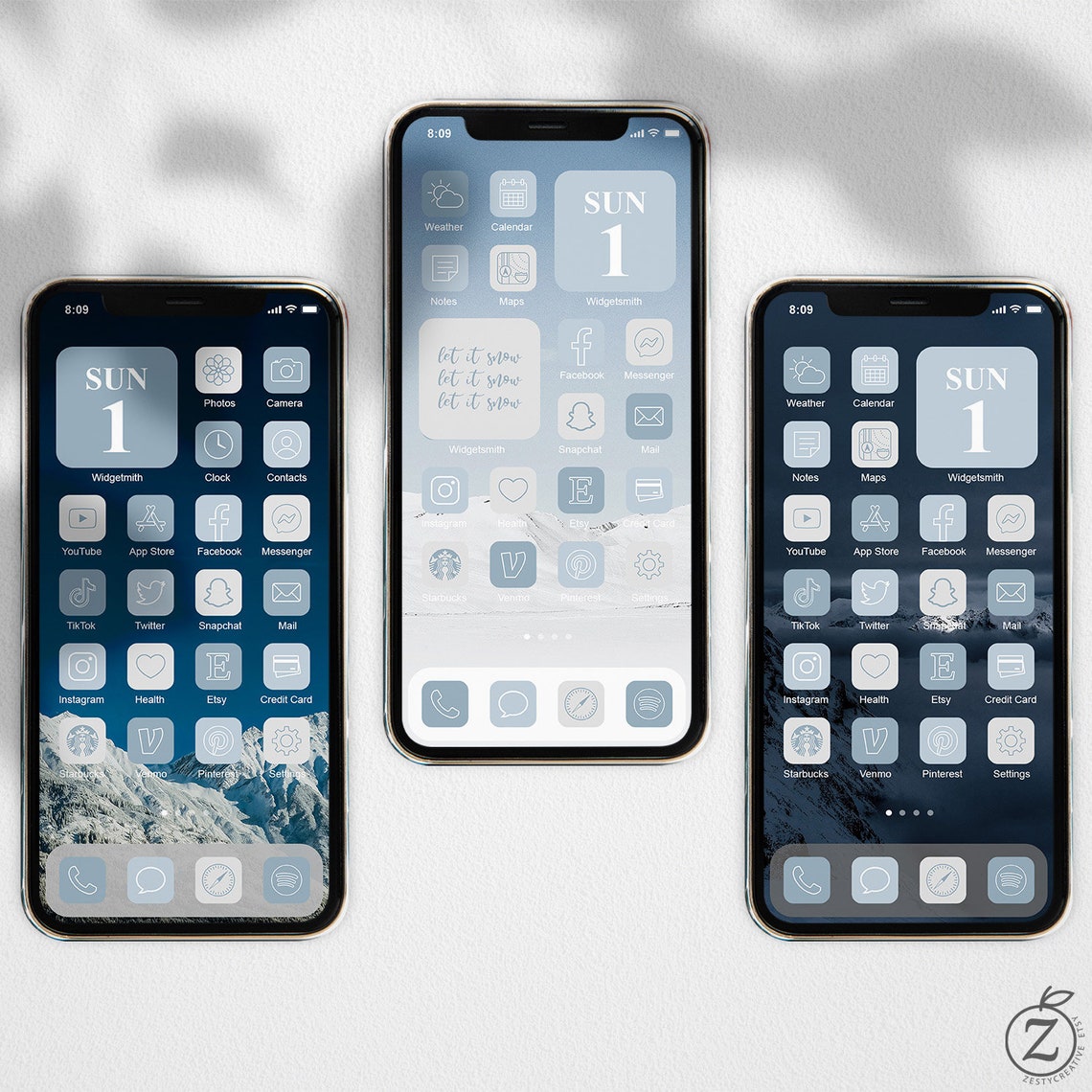Let It Snow Ios 14 App Icons 300 Unique Icons in 3 Colors - Etsy