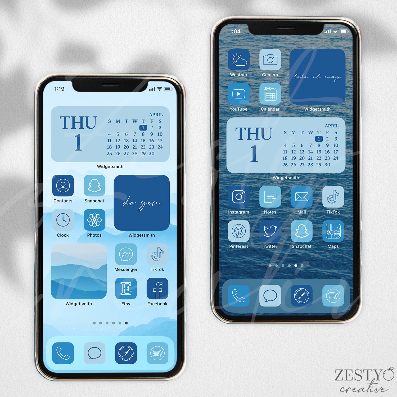 Blue Ios App Icon Pack 300 Unique Icons in 4 Colors Each | Etsy