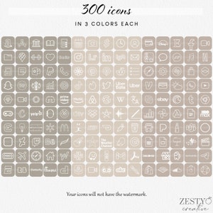 Contemporary Ios App Icon Pack | 300 Unique Icons in 3 Colors Each + 20 ...