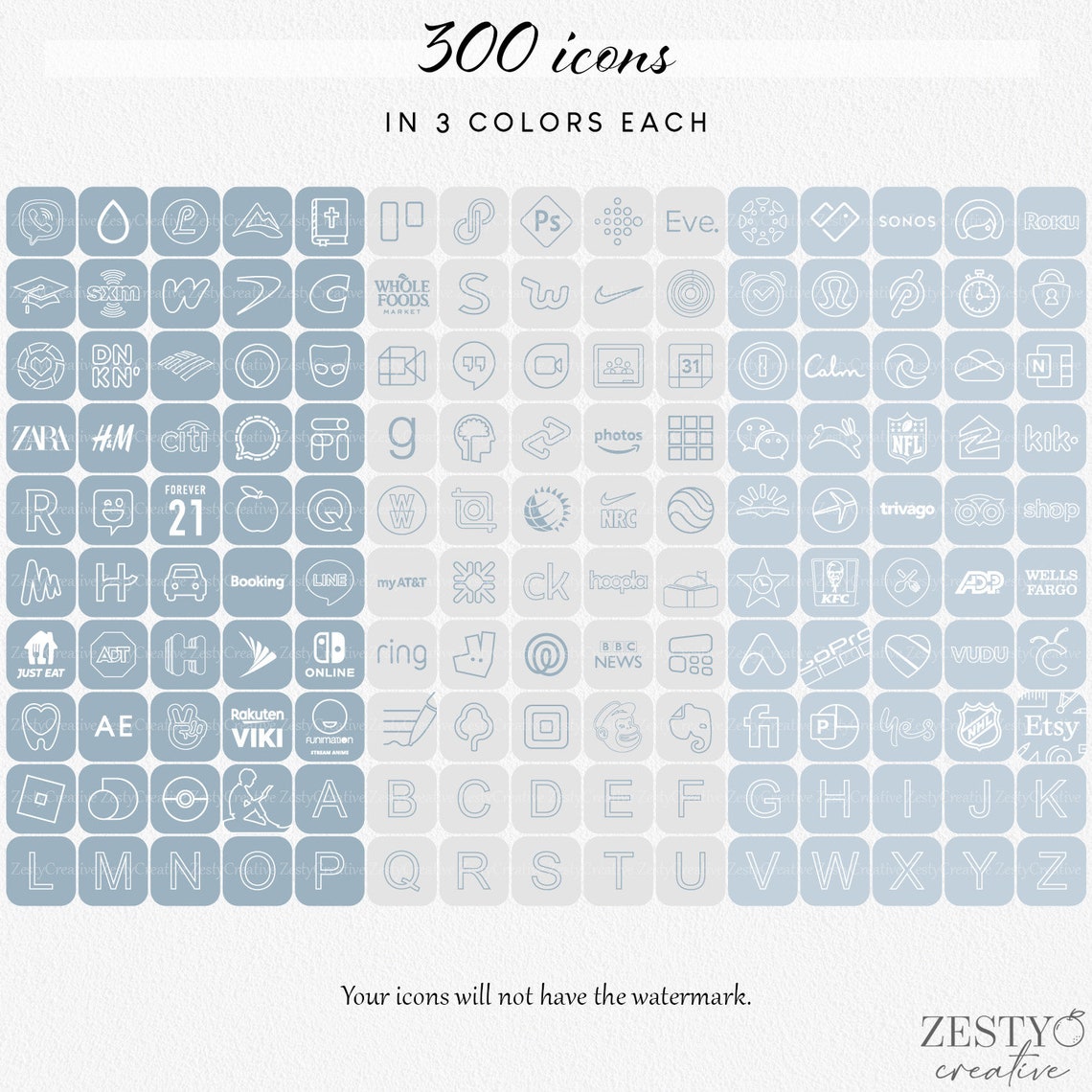 Let It Snow Ios 14 App Icons 300 Unique Icons in 3 Colors | Etsy