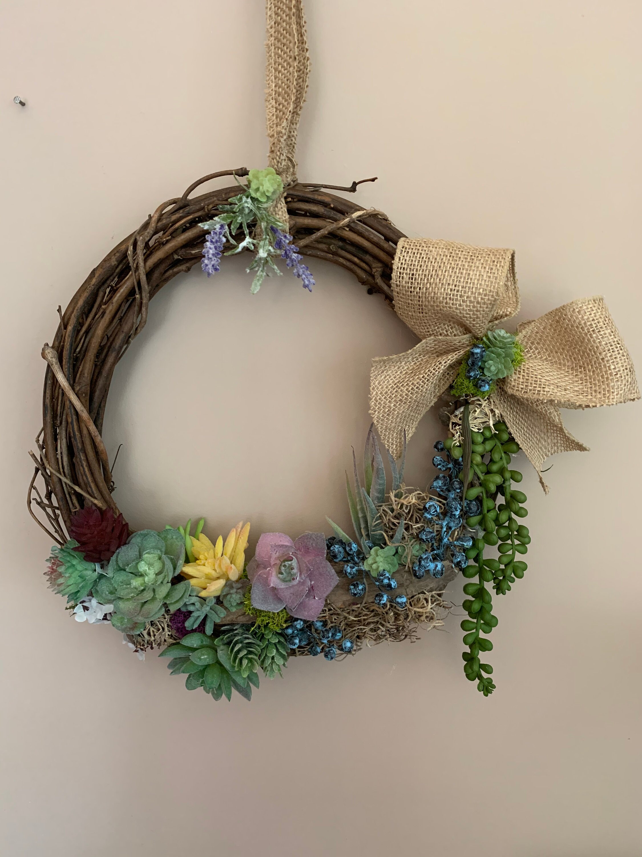 Beautiful Unique Succulent Plant Wreath | Etsy