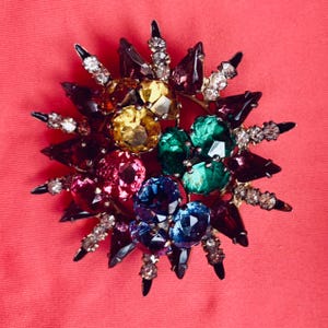 Vintage 1940s Era Vogue Sterling Silver & Rhinestone Brooch ...