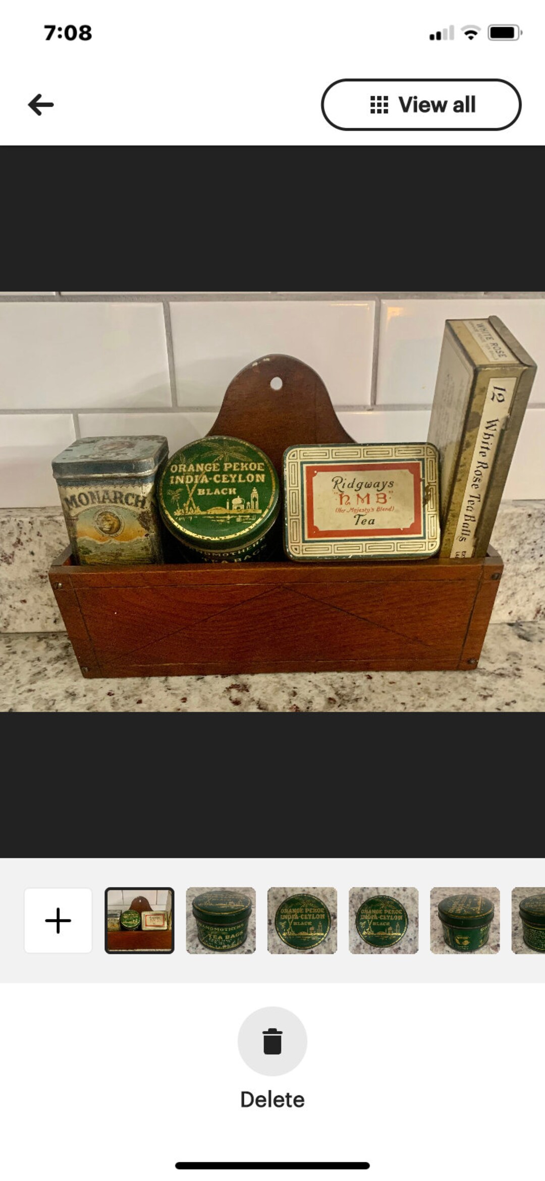 Vintage-ridgeways Tea Tin-for Display-rustic Decor-farmhouse Decor-tea ...