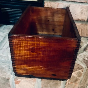 Vintage Dovetailed Wood Starch Crate T. Kingsford & Sons Silver Gloss ...