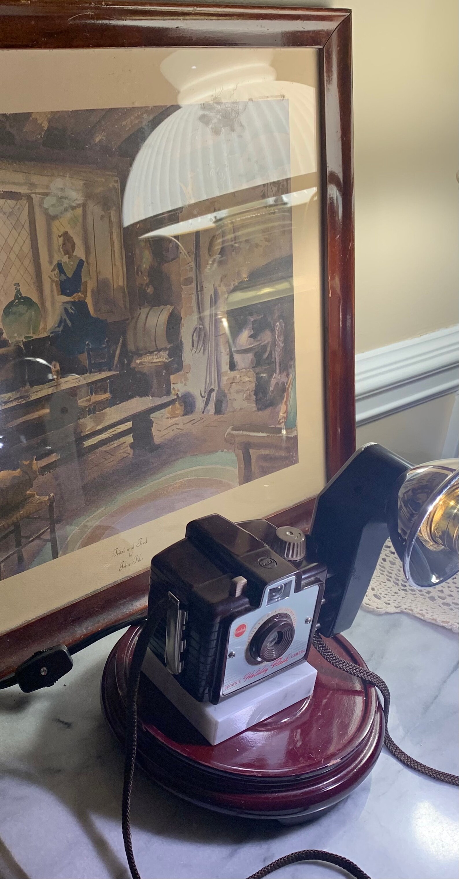 Chrome Vintage Camera Lamp Industrial Camera Lamp Repurposed - Etsy