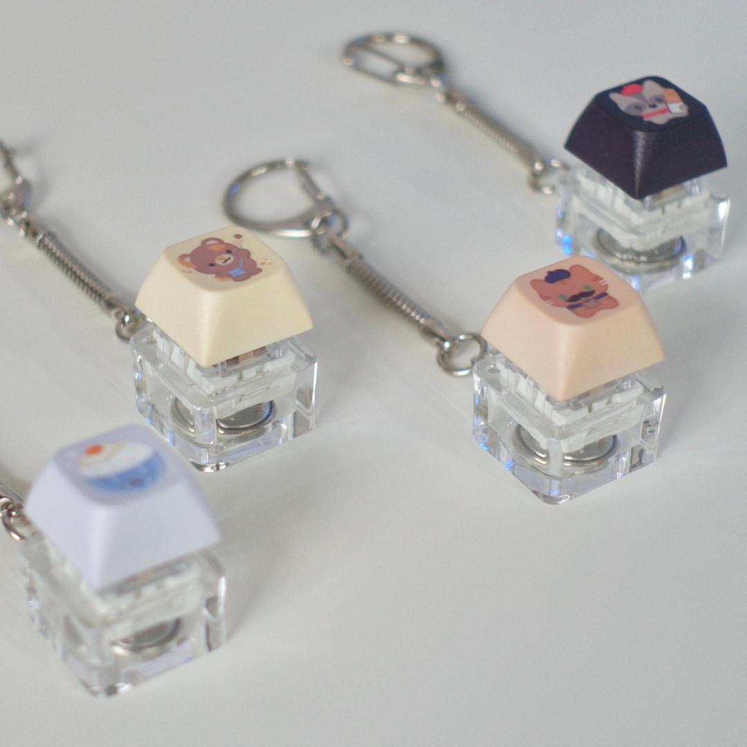 Clicker Keychains | Fidget Keychain | Keycap Fidget | RGB Lighting ...