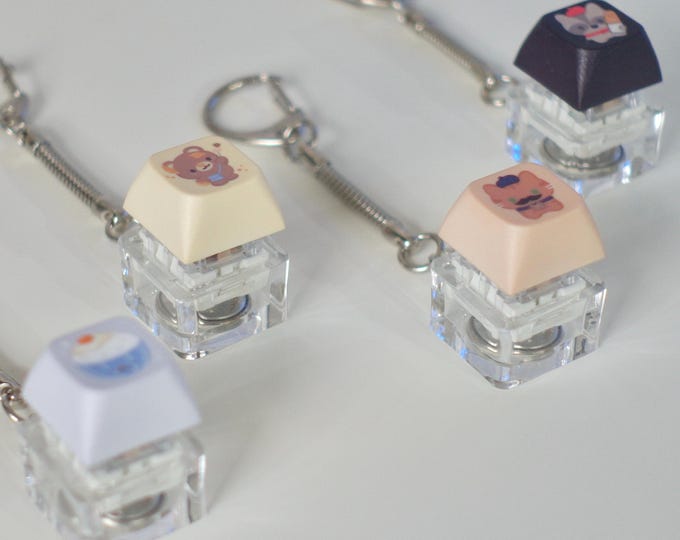 Clicker Keychains | Fidget Keychain | Keycap Fidget | RGB Lighting ...