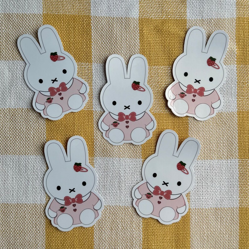 Miffy Sticker Miffy X Fruits Vinyl Sticker Glossy Sticker Waterproof Stickers Laptop and ...